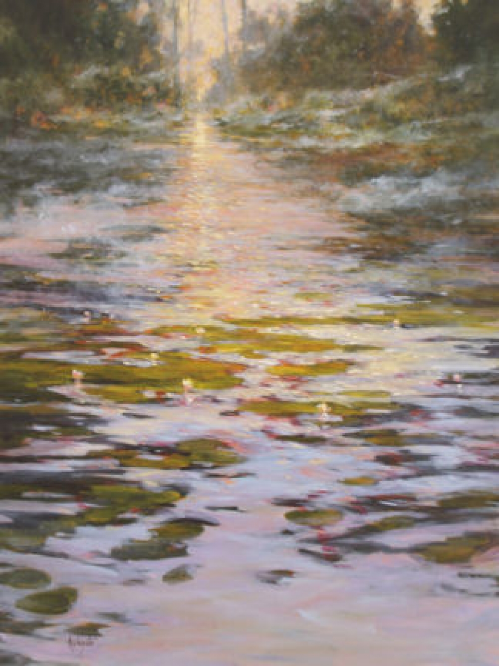 "Sunrise, The Koi Pond" - Barbara Applegate - Highlands Art Gallery